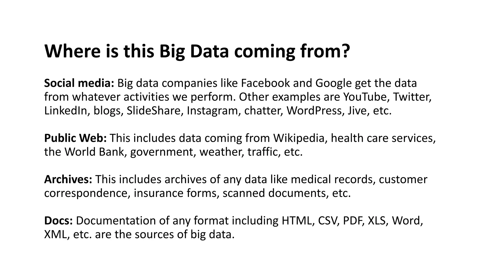 Big Data Ecosystem Presentation On The Introduction Pdf 1112