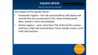 Biomes within nature. Key focus on biology. | PPTX