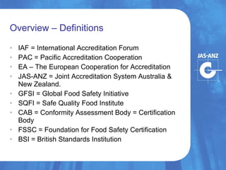 Global Trends in Accreditation & Certification | PPT | Food Industry ...