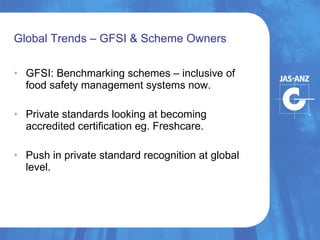 Global Trends in Accreditation & Certification | PPT | Food Industry ...