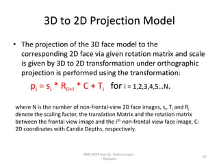 3D Face Structure Estimation using Evolutionary Algorithms | PPTX