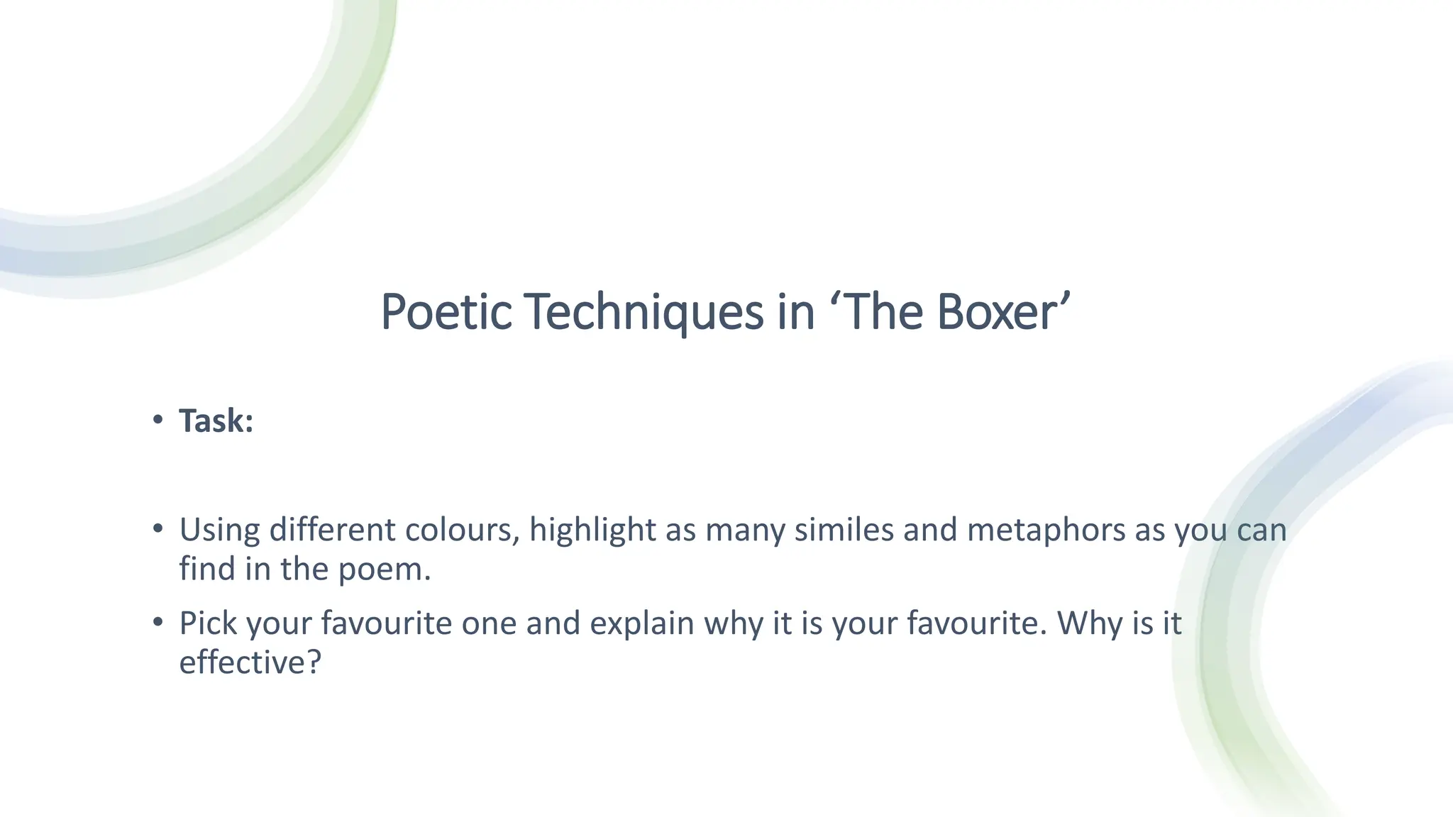 Poetry-unit-The-Boxer (poetry lesson ) | PPTX