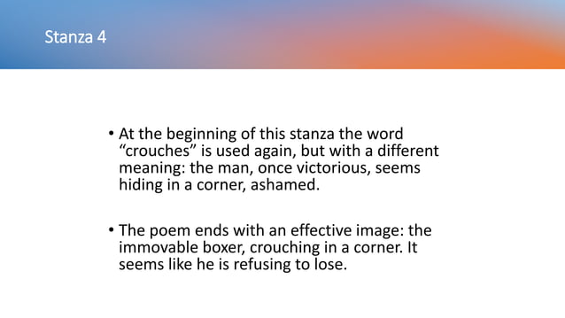 Poetry-unit-The-Boxer (poetry lesson ) | PPTX