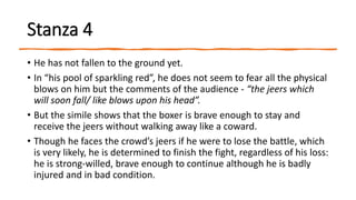 Poetry-unit-The-Boxer (poetry lesson ) | PPTX