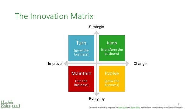 The Innovation Matrix - and the leadership approaches
