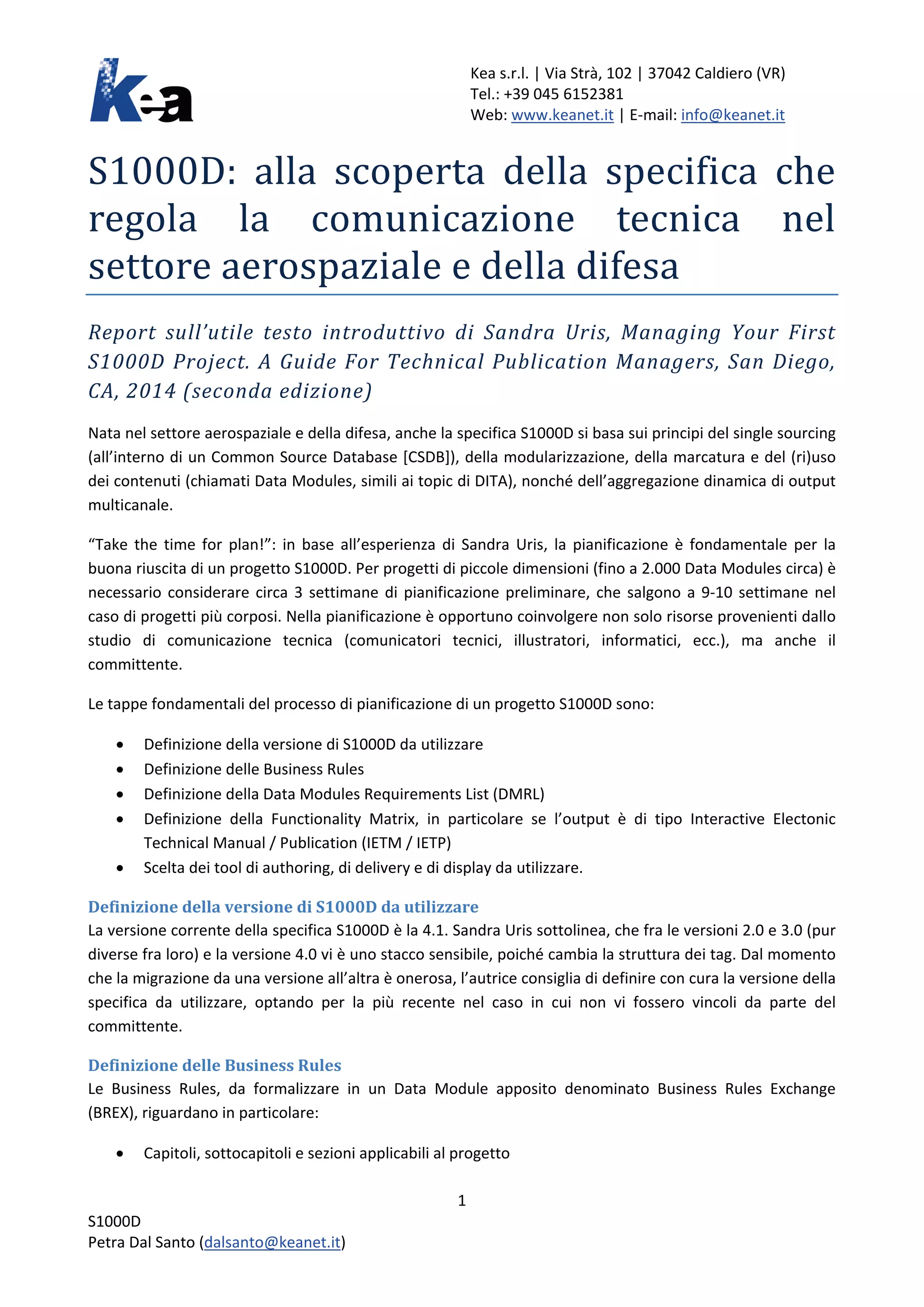 S1000D: alla scoperta della specifica che regola la comunicazione ...