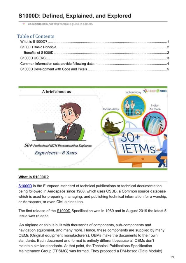 S1000D Defined Explained and Explored.pdf | Databases | Computer Software and Applications