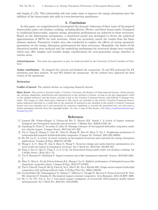 Energy Absorption Performance of Bio-inspired Honeycombs: Numerical and Theoretical Analysis | PDF