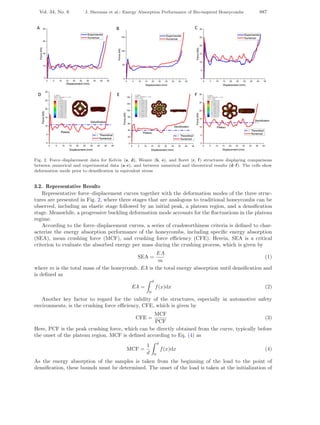 Energy Absorption Performance of Bio-inspired Honeycombs: Numerical and Theoretical Analysis | PDF
