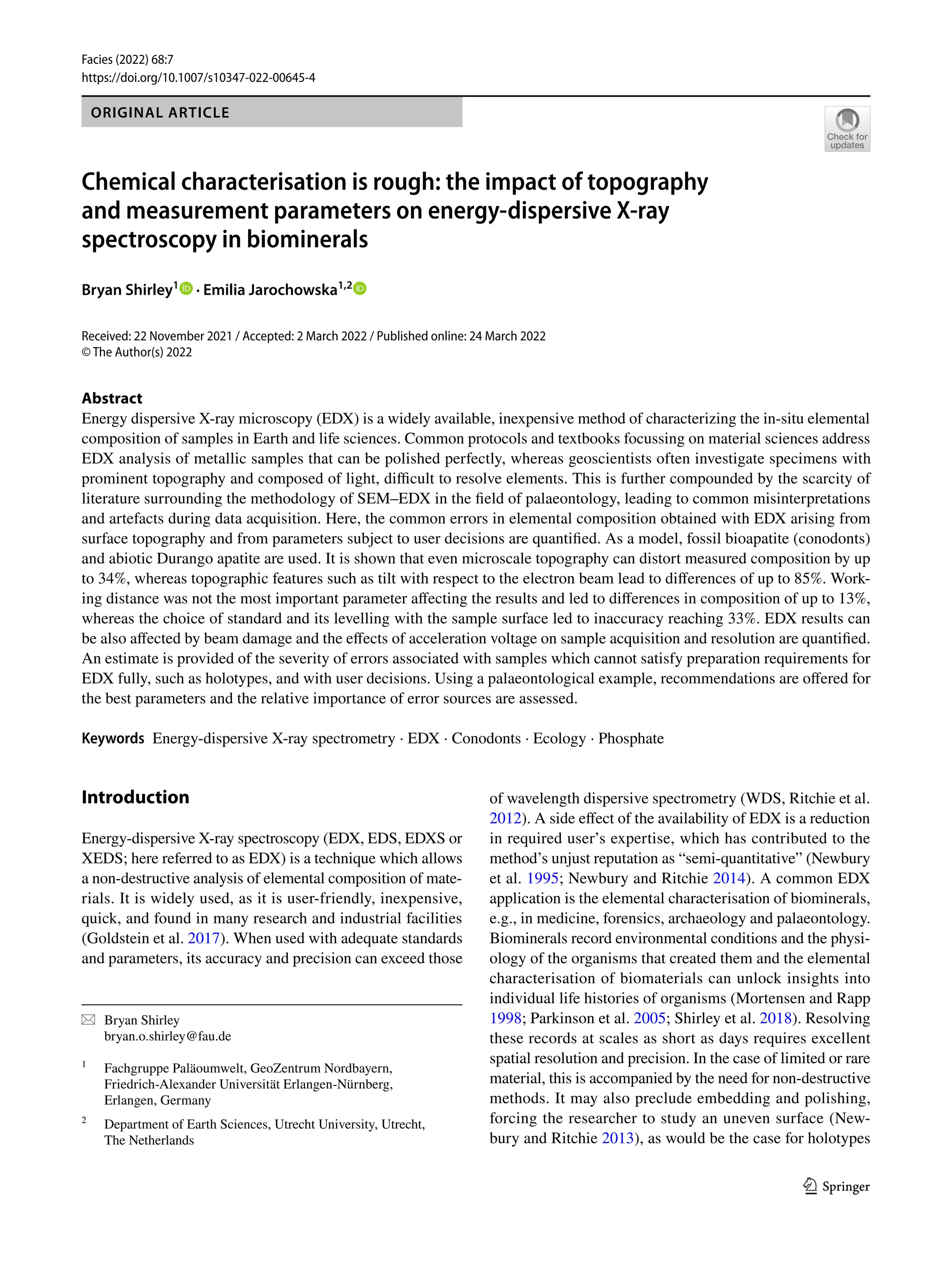 Chemical characterisation is rough: the impact of topography and ...