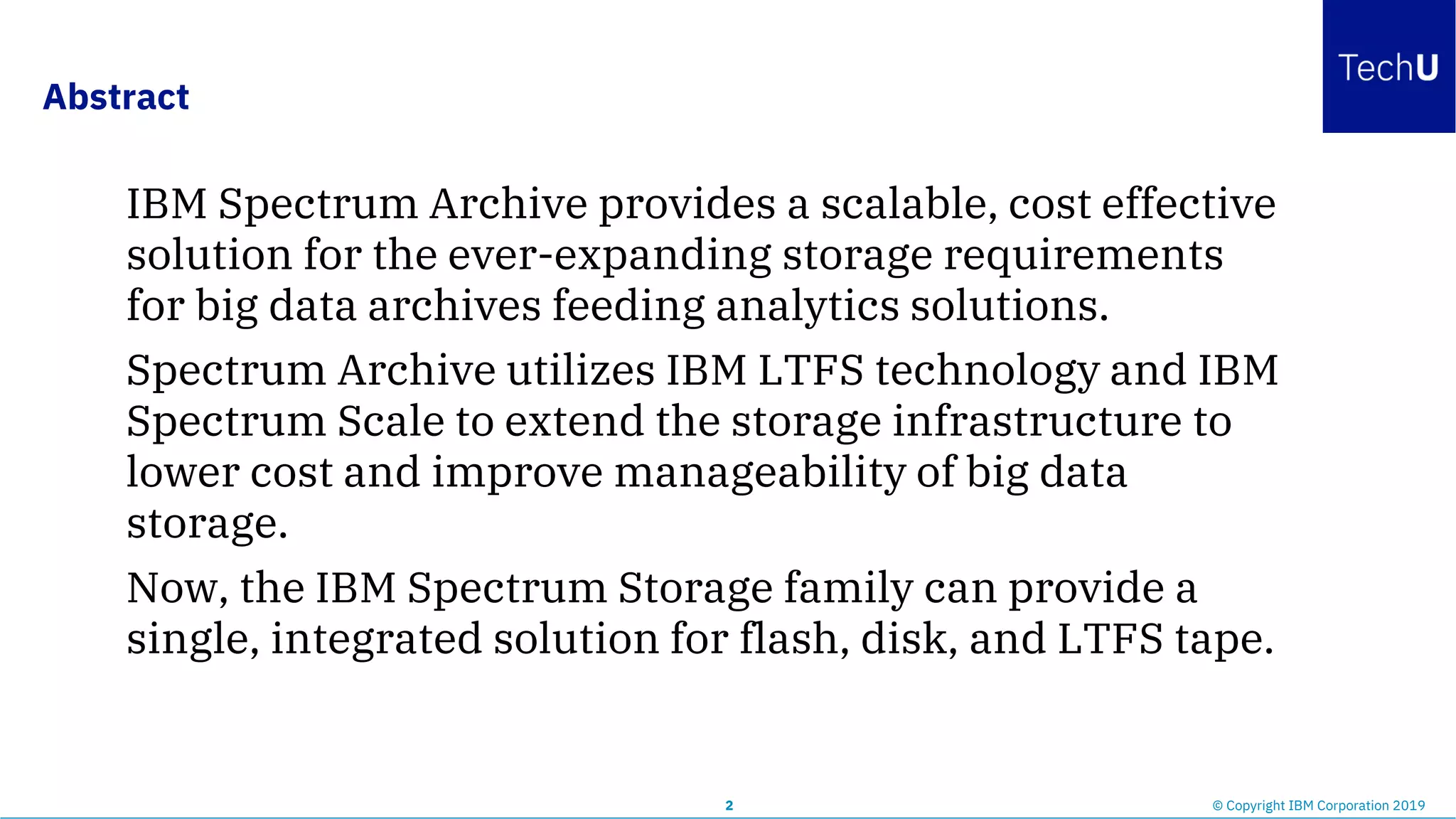 S106285 spectrum-archive-taming-big data-istanbul-v1902a | PPT