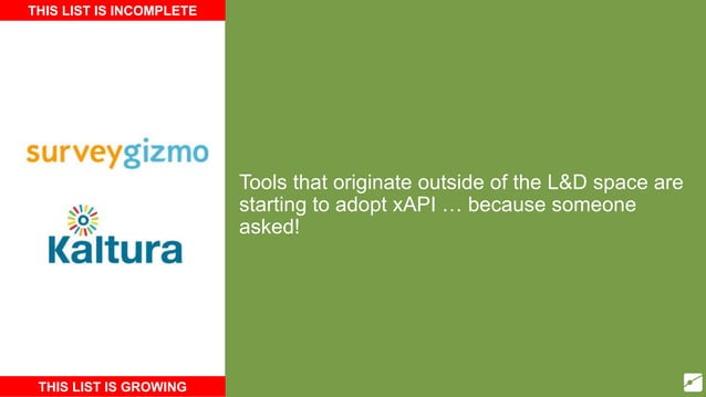 xAPI for Instructional Designers Torrance Devcamp 2019 | PPT