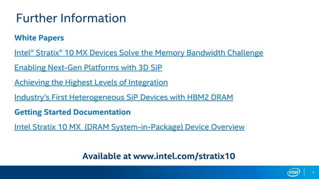 High Memory Bandwidth Demo @ One Intel Station | PPT