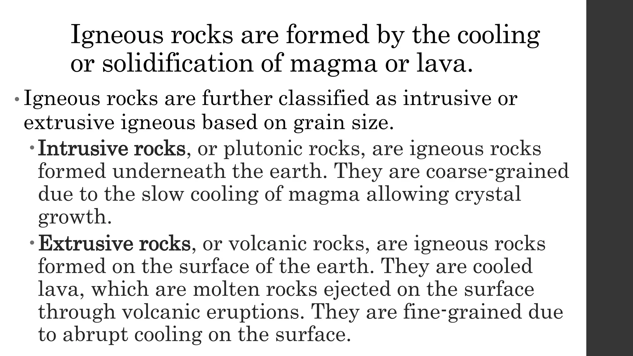 CLASSIFICATION OF ROCKS | PPTX