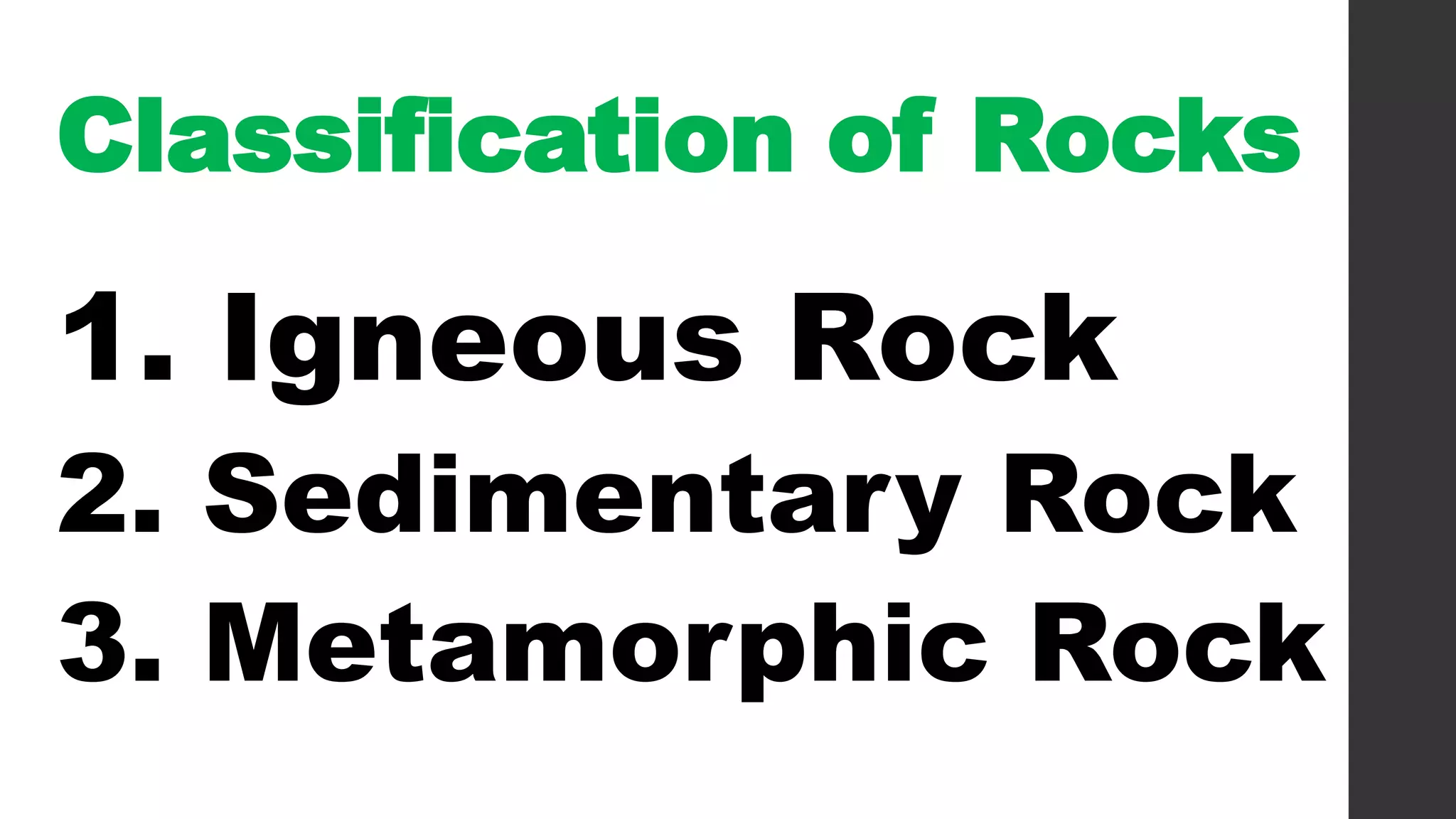 CLASSIFICATION OF ROCKS | PPTX