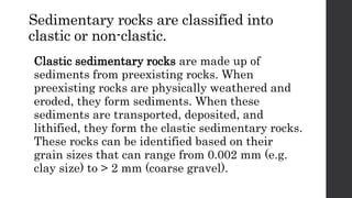 CLASSIFICATION OF ROCKS | PPTX