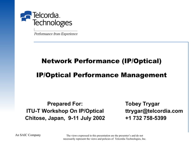 Network Performance of OTN DWDM system.ppt