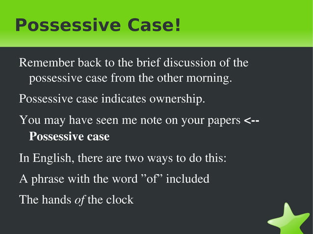 S11 eng10104 021411_possessivecase | PPT