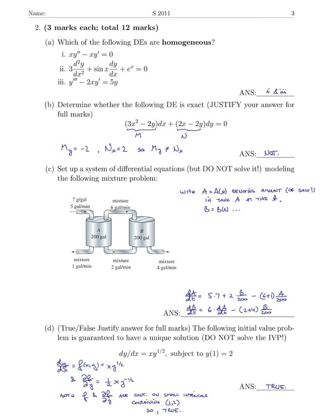 S11 ode midterm_white_solution | PDF