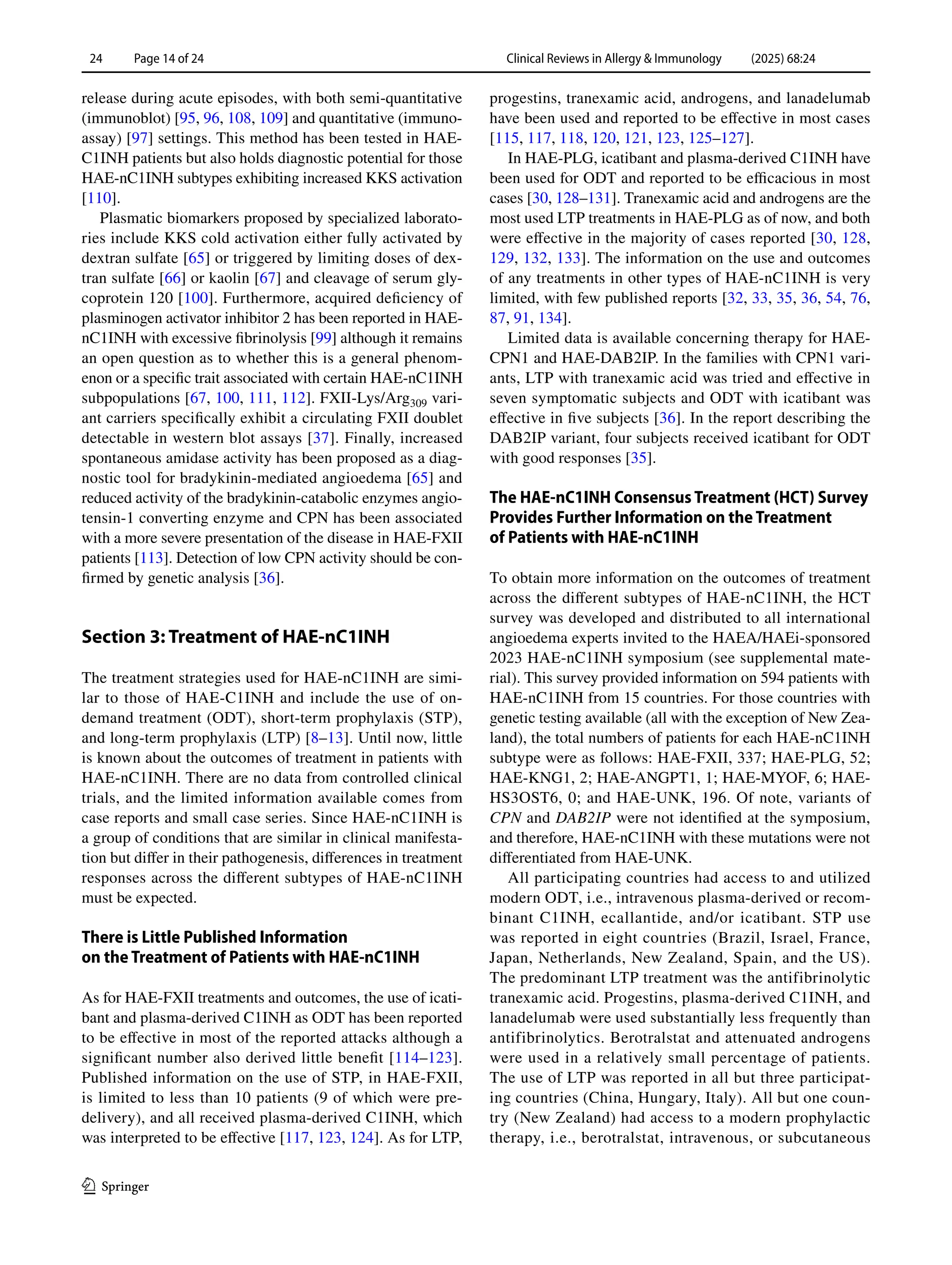 angioedema hereditario c1 inhibidor actualización | PDF