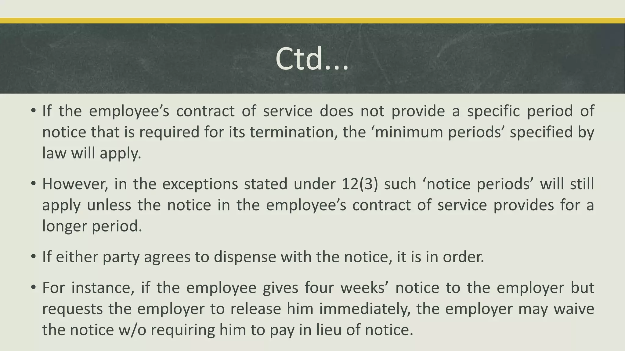 Section 12 & 14 of Employment Act 1955 | PPTX