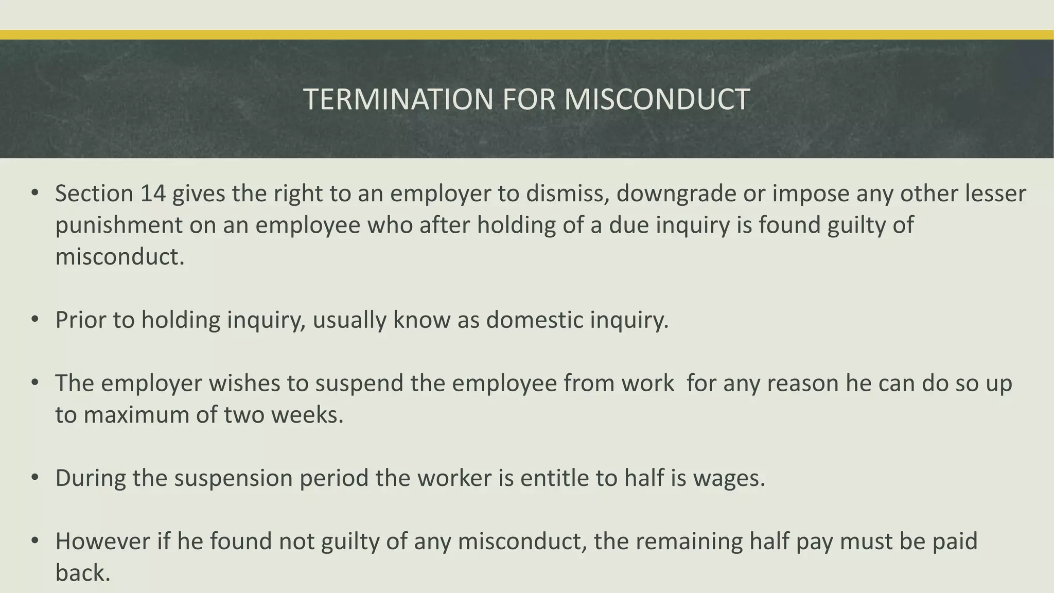 Section 12 & 14 of Employment Act 1955 | PPTX