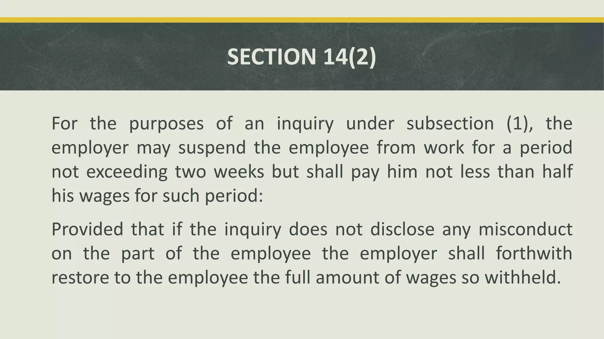 Section 12 & 14 of Employment Act 1955 | PPTX