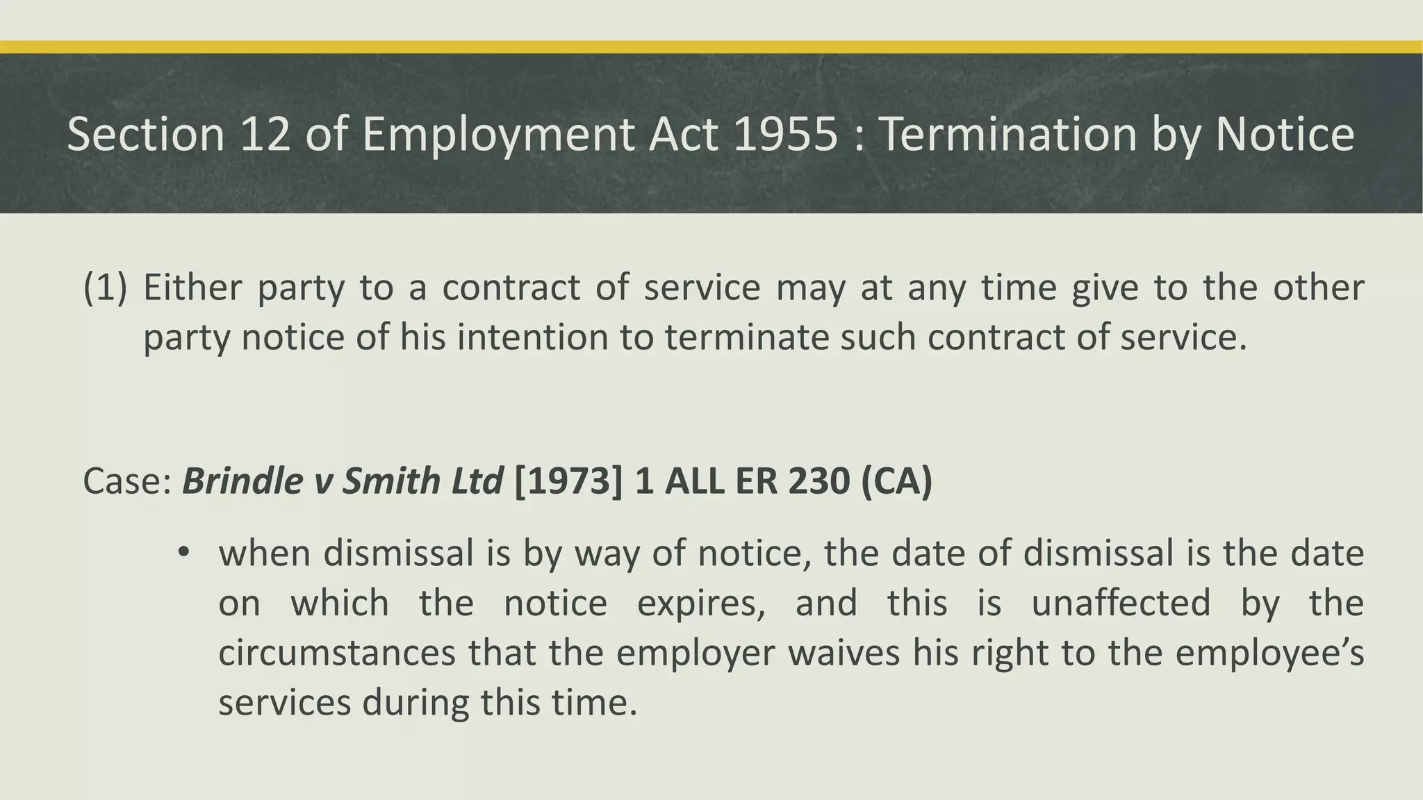Section 12 & 14 of Employment Act 1955 | PPTX