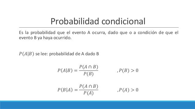 Probabilidad Condicional Ejercicios