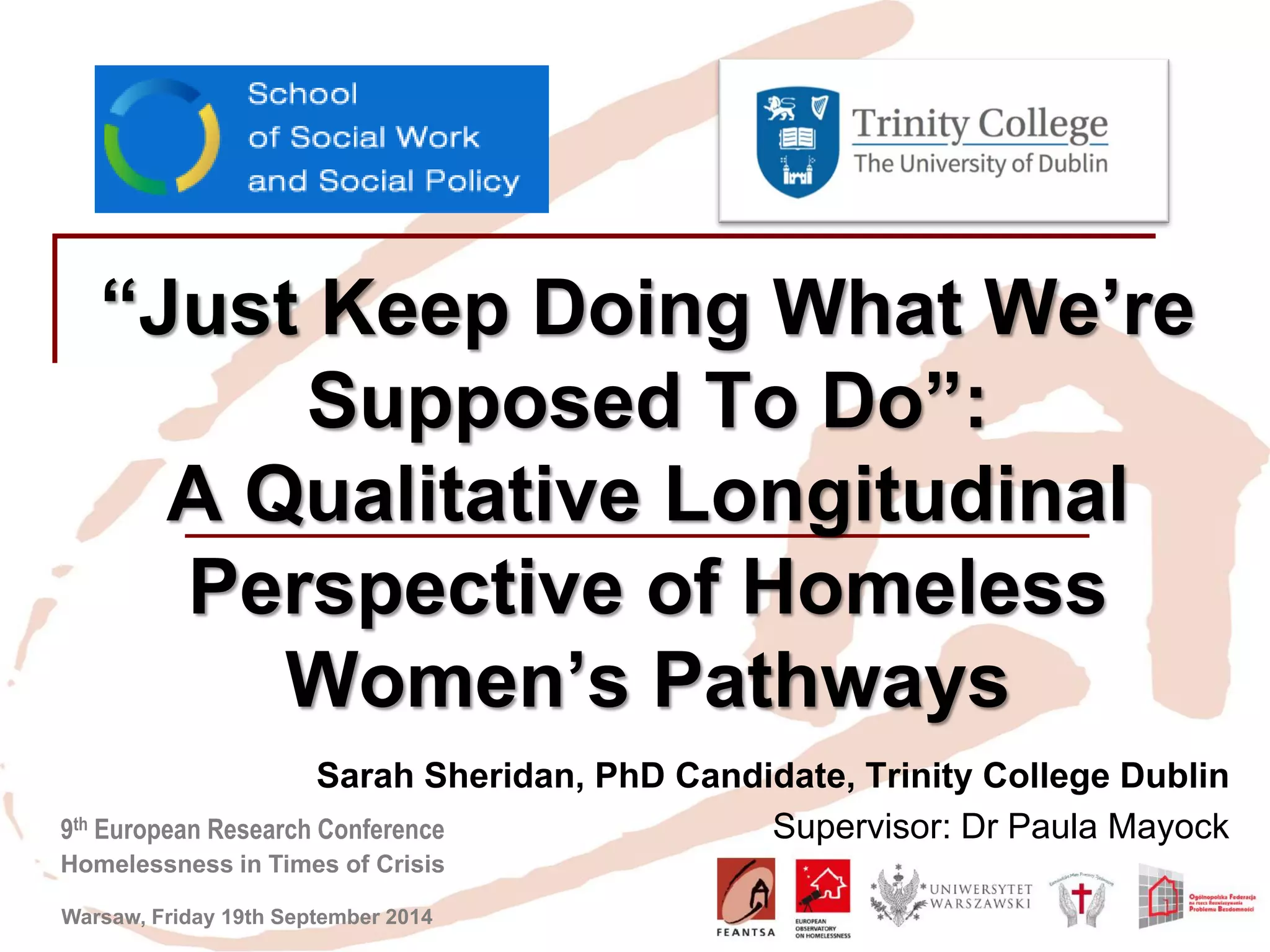 Women’s Homeless Pathways: A Longitudinal Perspective | PPT
