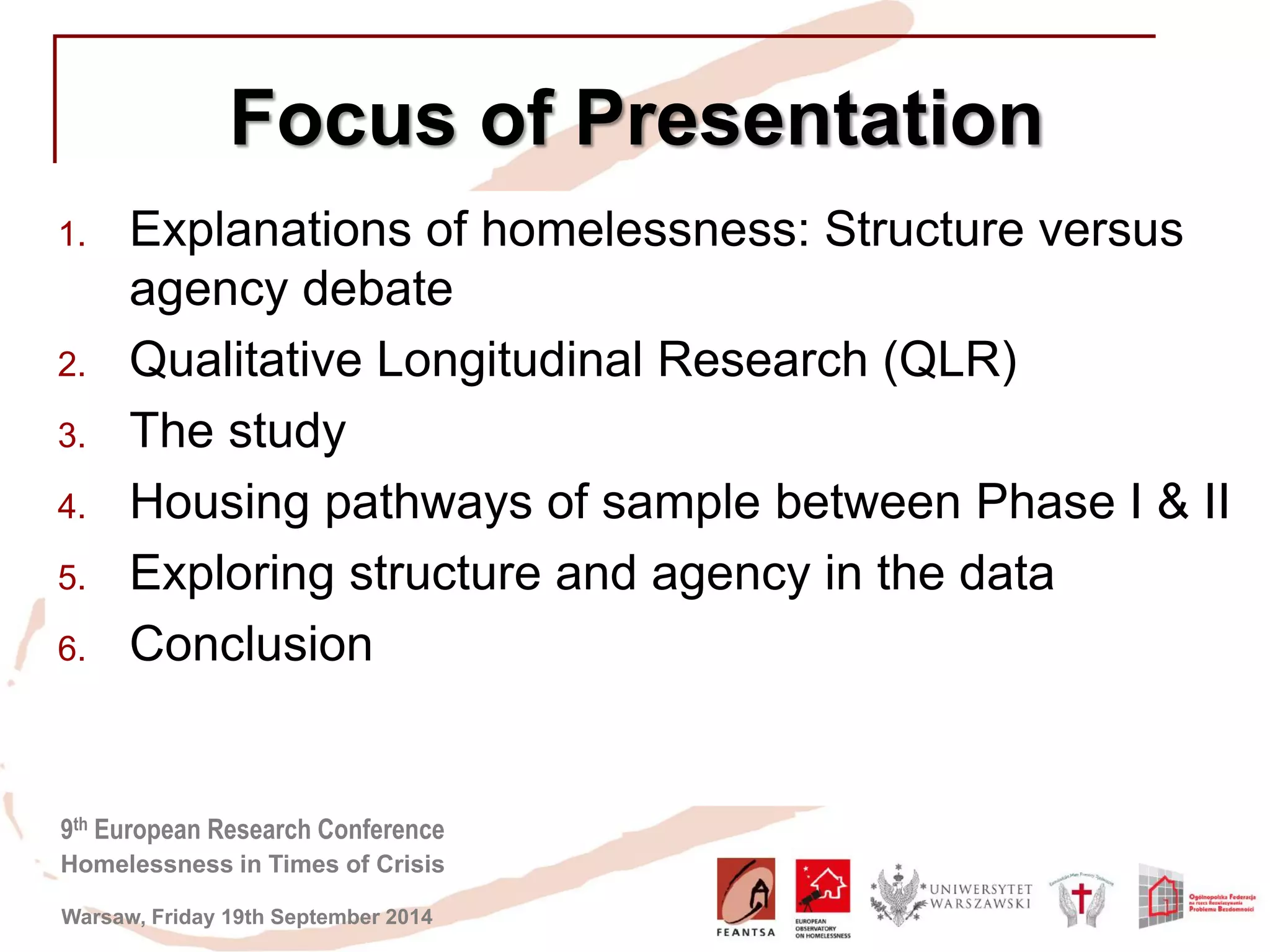 Women’s Homeless Pathways: A Longitudinal Perspective | PPT