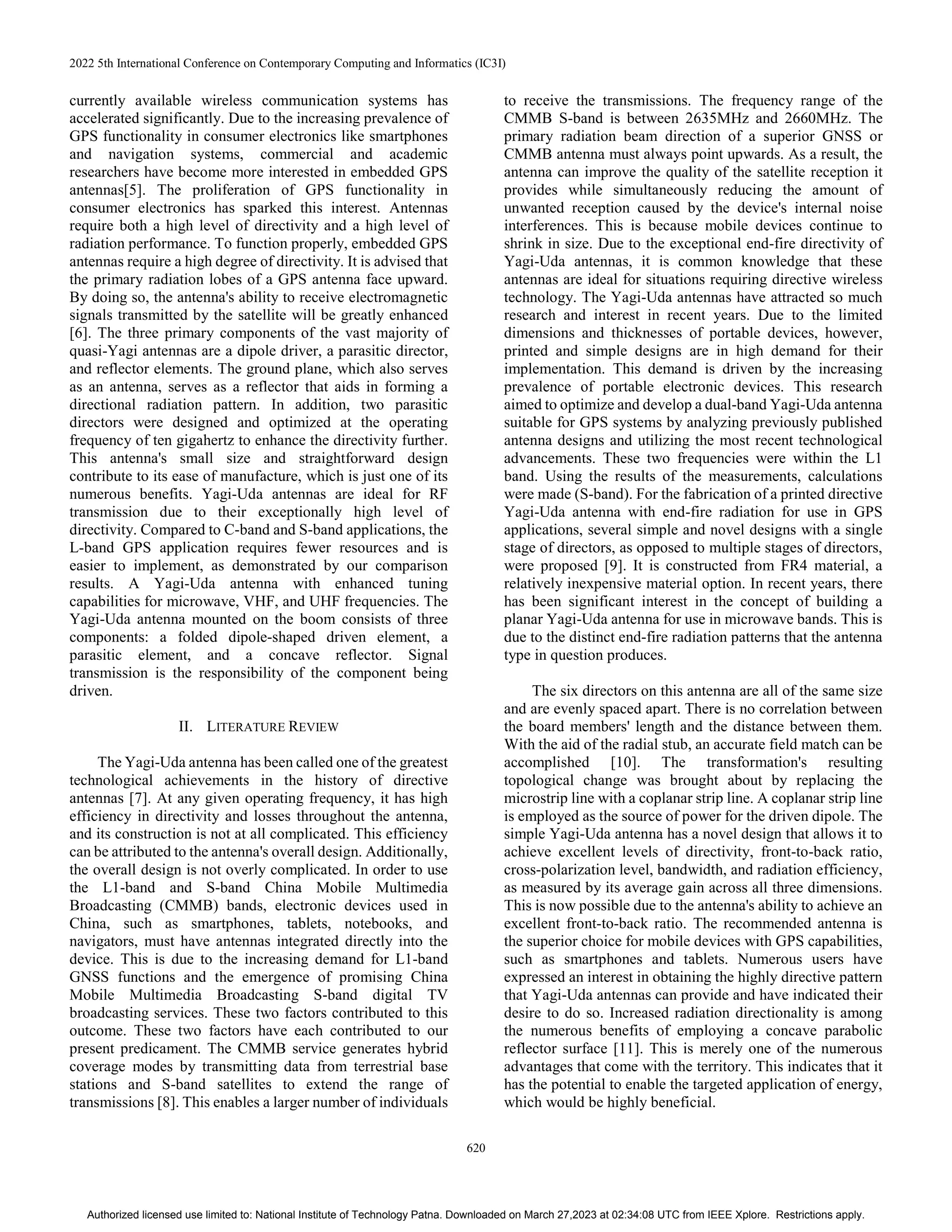 Design of Optimized low-power GPS-Yagi Antenna using Machine Learning ...