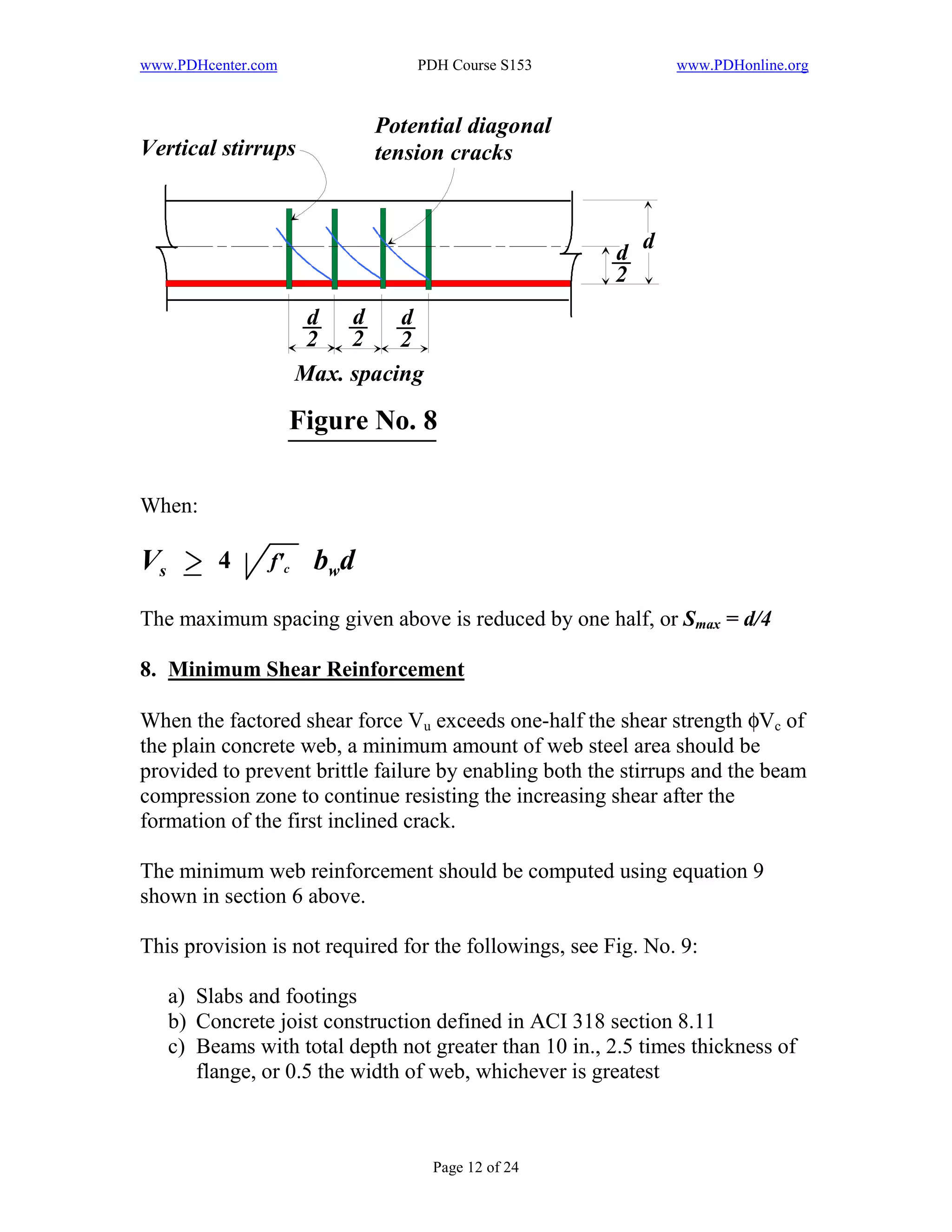 Shear Strenth Of Reinforced Concrete Beams Per ACI-318-02 | PDF