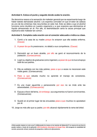 S16.s2-Repaso. Puntuación, conectores y oración (Material de ...