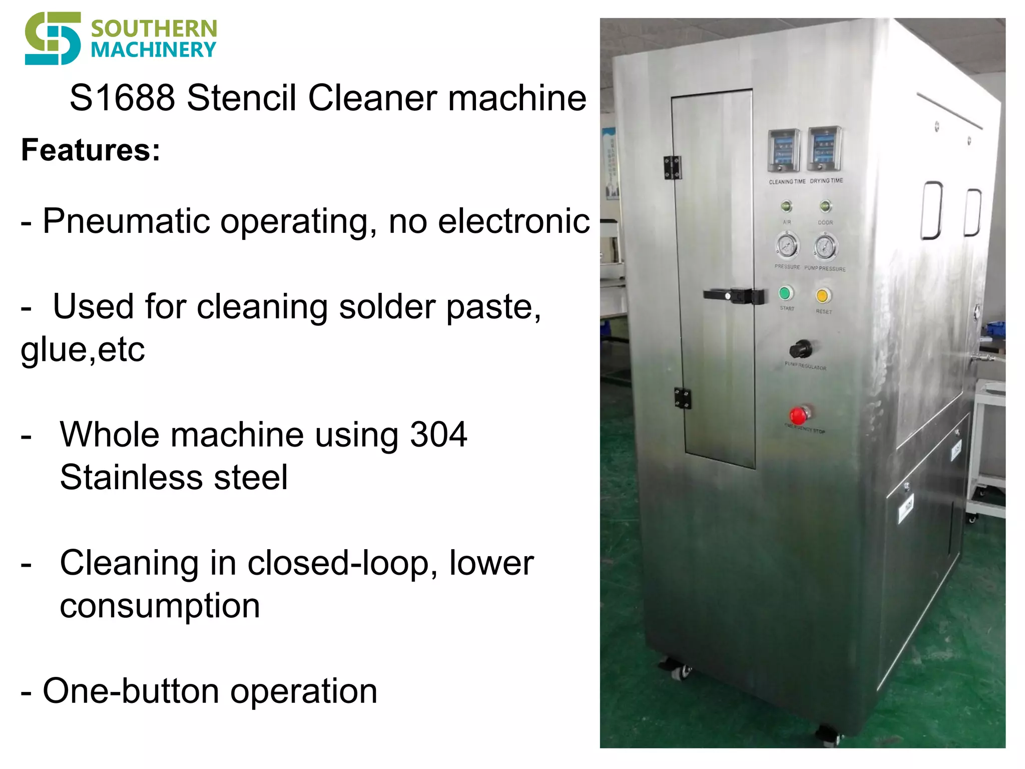 S1688 stencil cleaner machine 2016 | PPT