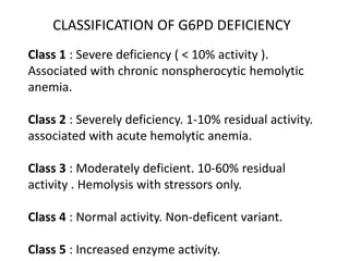 G6PD DEFICIENCY | PPTX
