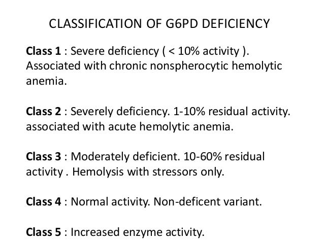G6PD DEFICIENCY