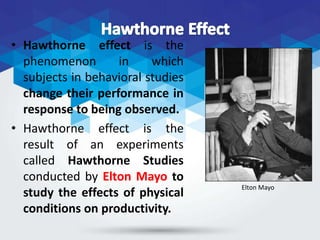 hawthorne effect | PPTX