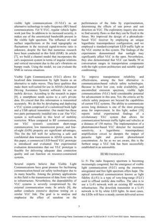 An Intelligent Light Assisted Wireless Vehicle Communications using ...