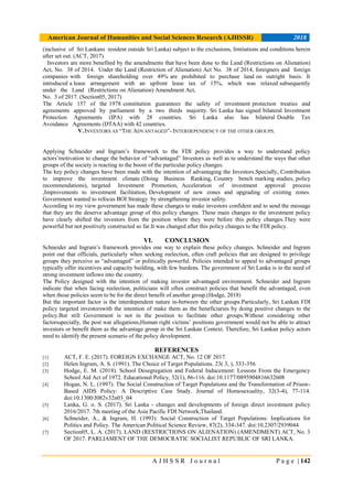 Interdependency Among Target Populations – With Reference to the Sri ...