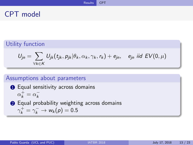 A prospect theory model of route choice with context dependent ...