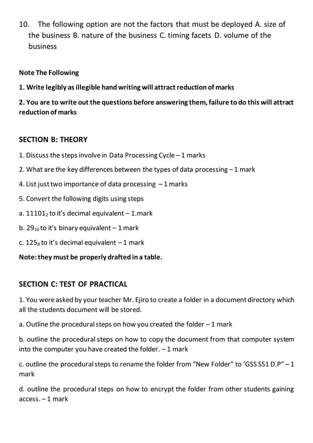 S1 Data Processing C.A 1 | PDF
