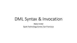 S1 DML Syntax and Invocation | PPT
