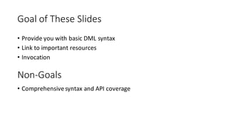 DML Syntax and Invocation process | PPT