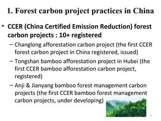 Forest and bamboo carbon methodologies and project practices in China | PPT