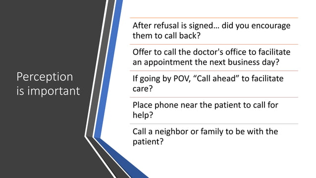 When the Patient says NO (Refusals) | PPTX | First Aid | Injuries
