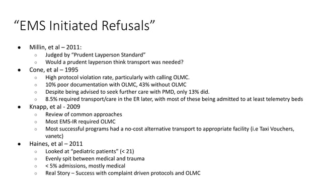 When the Patient says NO (Refusals) | PPTX | First Aid | Injuries