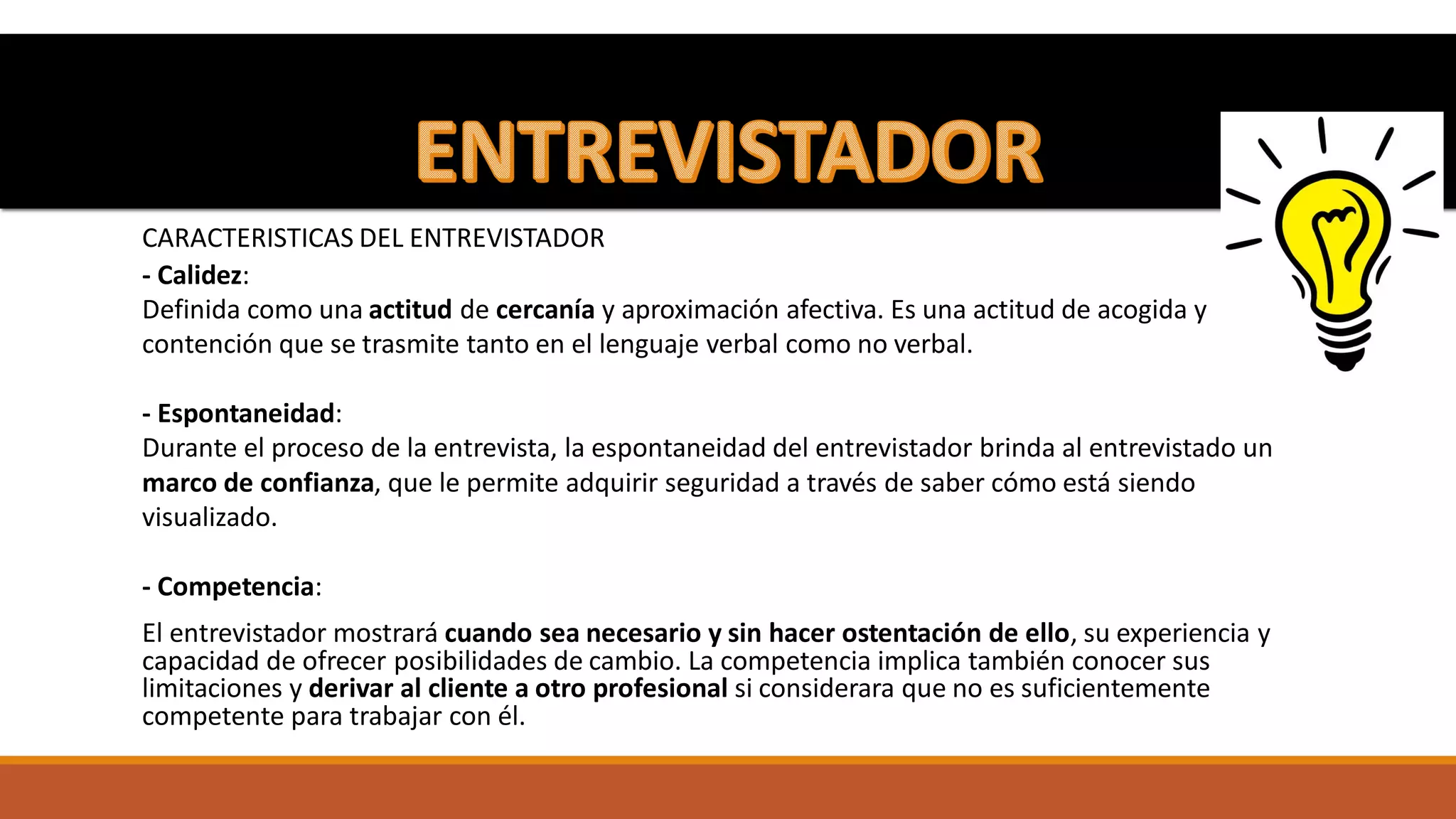 elementos de la entrevista | PPT
