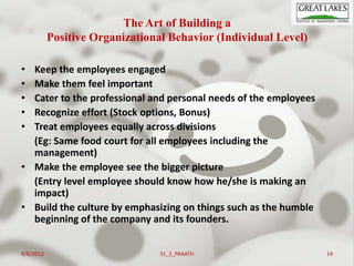 POSITIVE ORGANIZATIONAL BEHAVIOUR | PPTX