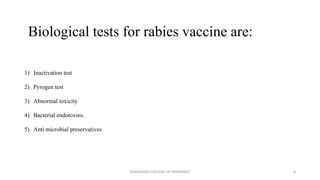 APA-RABIES VACCINES pharmceutical analysis m.pharm advanced ...